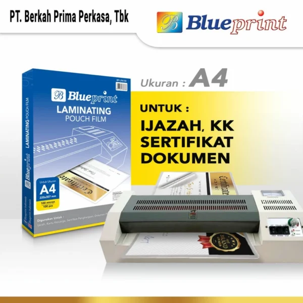 Plastik Laminating Film BLUEPRINT / Laminating Film 100 Micron – A4 ...