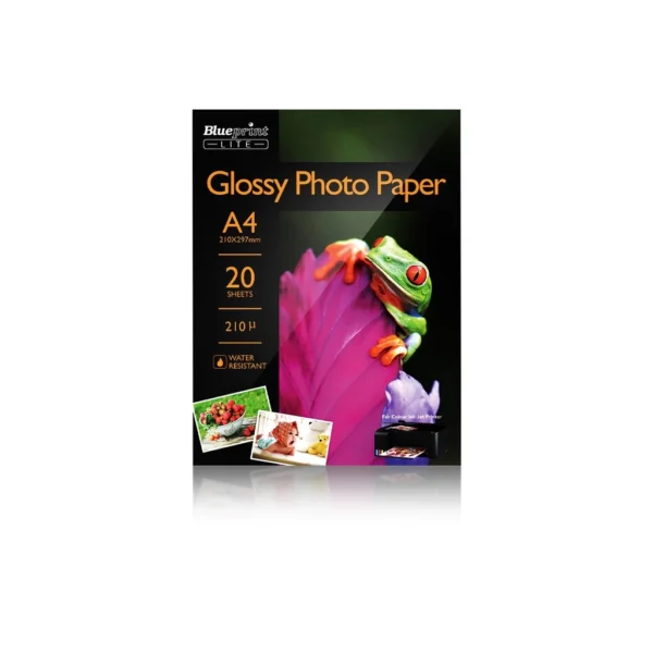 Kertas Foto Glossy Photo Paper Poto BLUEPRINT Lite A4 – 10R 210 Micron ...