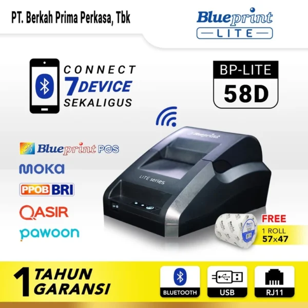 Printer Thermal PPOB Printer Kasir BLUEPRINT Lite 58D Support (USB ...